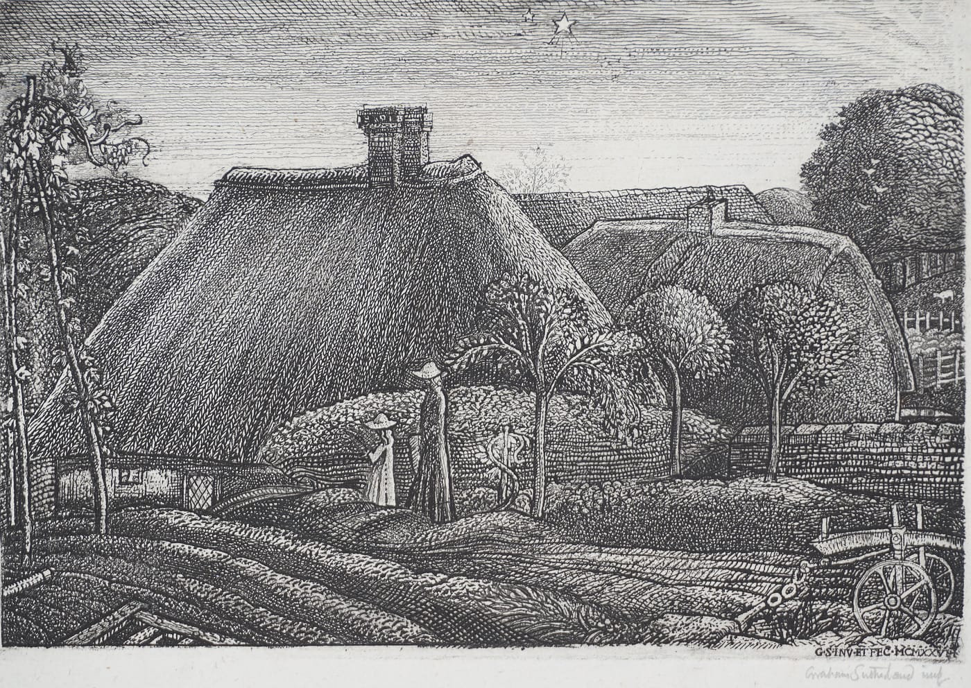 Lammas by Graham Sutherland - Acquaforte su cina applicata, 1926