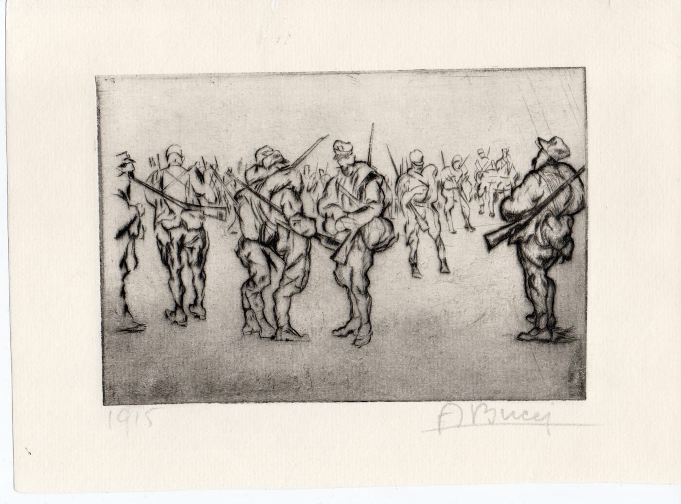Les Poulis from the album “Croquis du front Italien" by Anselmo Bucci ...
